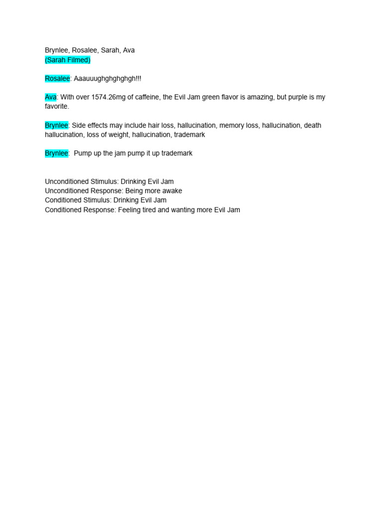 Phych Commercial Script | PDF