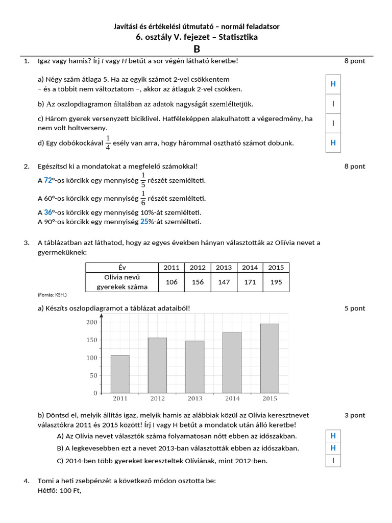 Matematika6 5 Statisztika BM Publikalhato | PDF