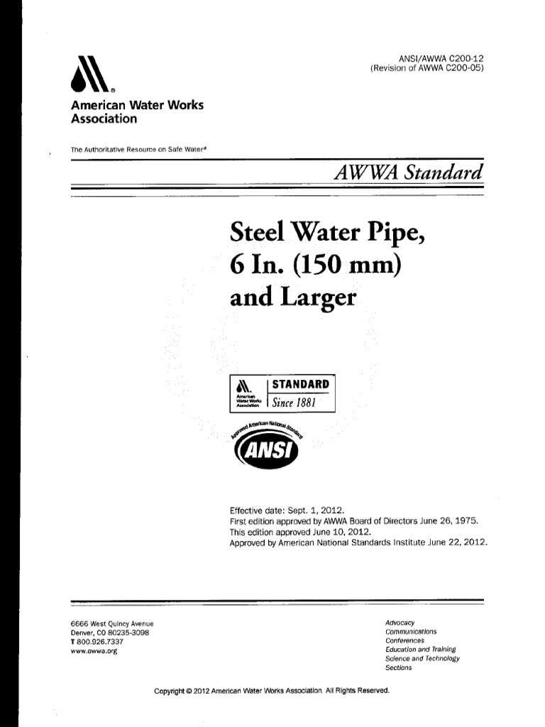 Pdfcoffee.com Awwa c200 12 PDF Free | PDF