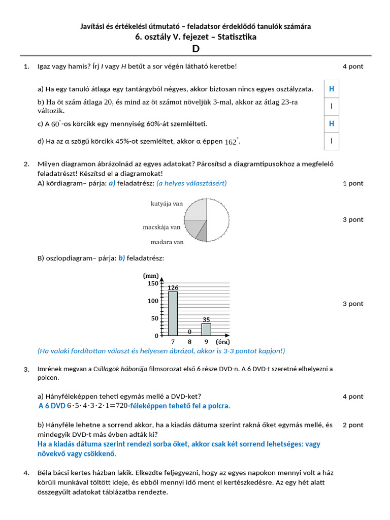 Matematika6 5 Statisztika DM Publikalhato | PDF
