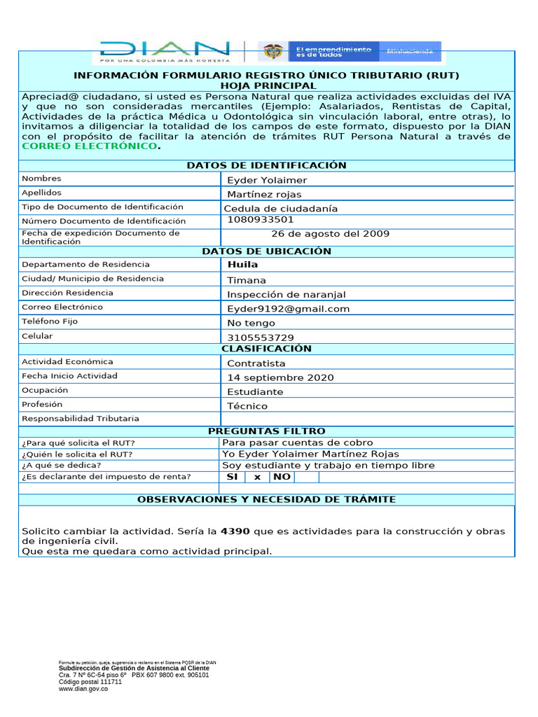 Formato-Tramite-RUT-Persona-Natural-que-no-requiere-Camara-de-Comercio ...