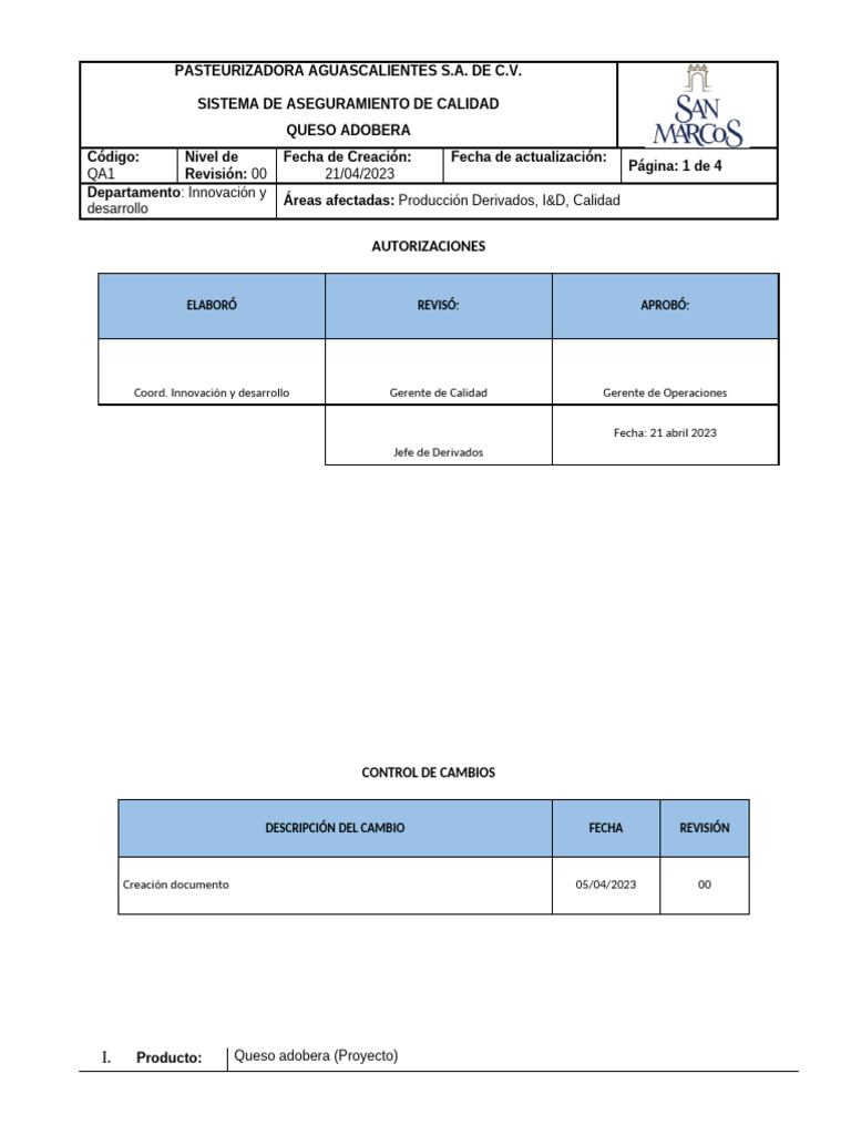 Proceso Calidad Queso Adobera | PDF | Queso | Leche