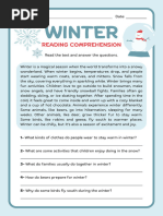 Informational Reading Comprehension The Art of Embracing Cold Weather ...