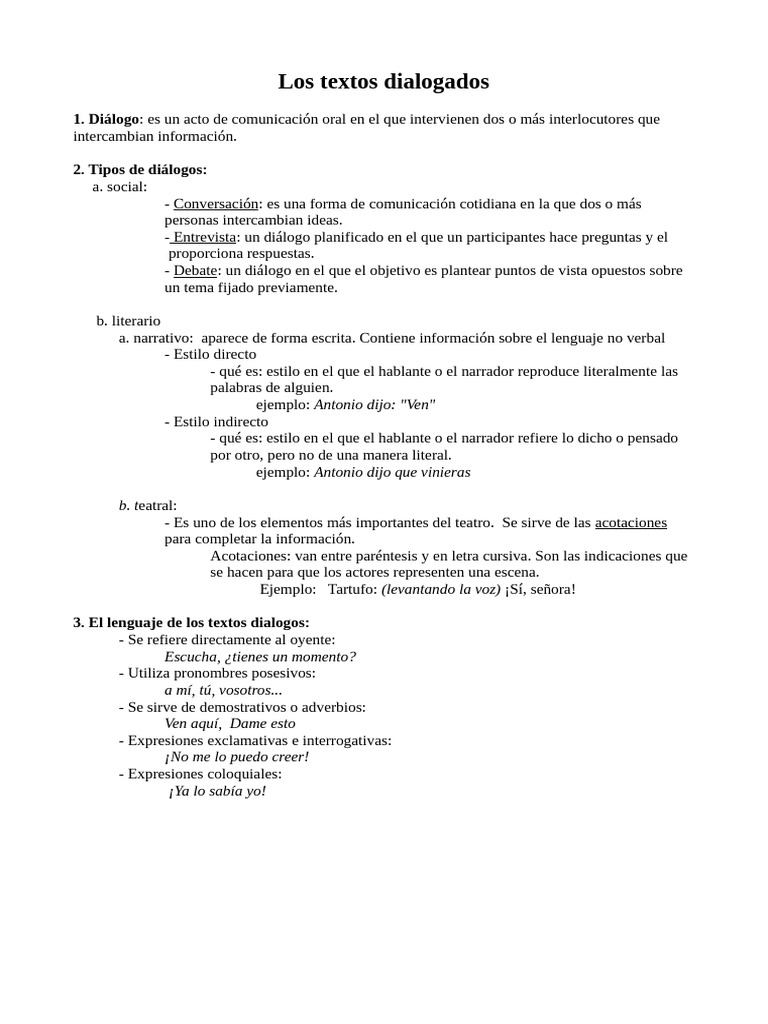 textos dialogados | PDF
