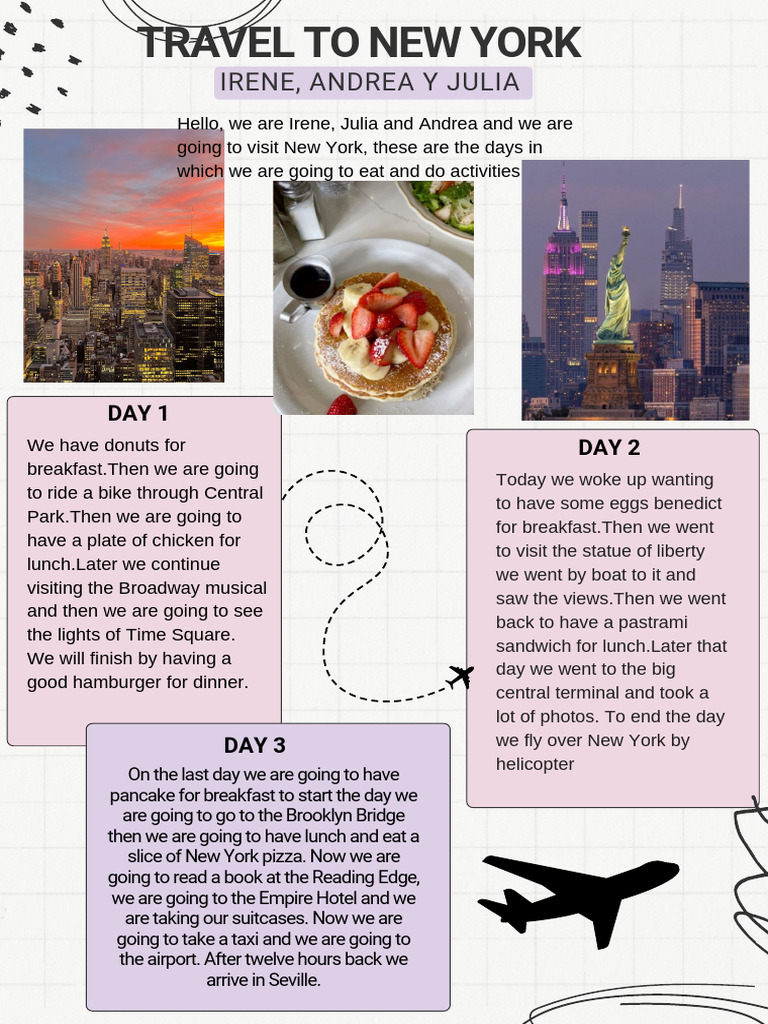 New York Trip Itinerary: Food & Fun | PDF