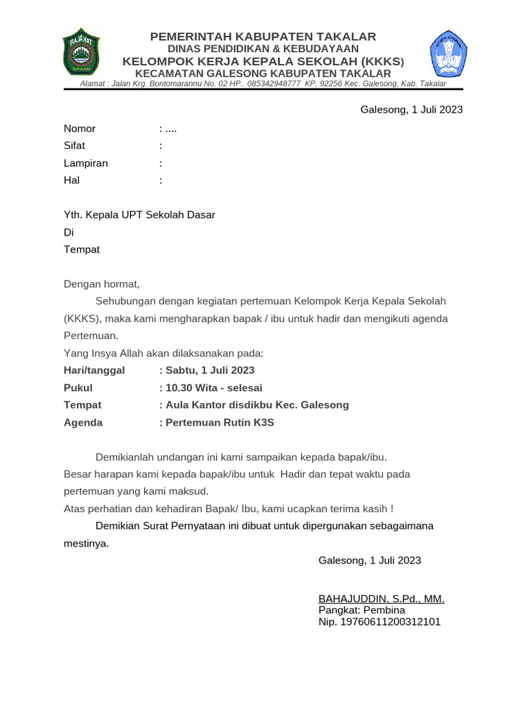 Kop Surat Sekolah | PDF