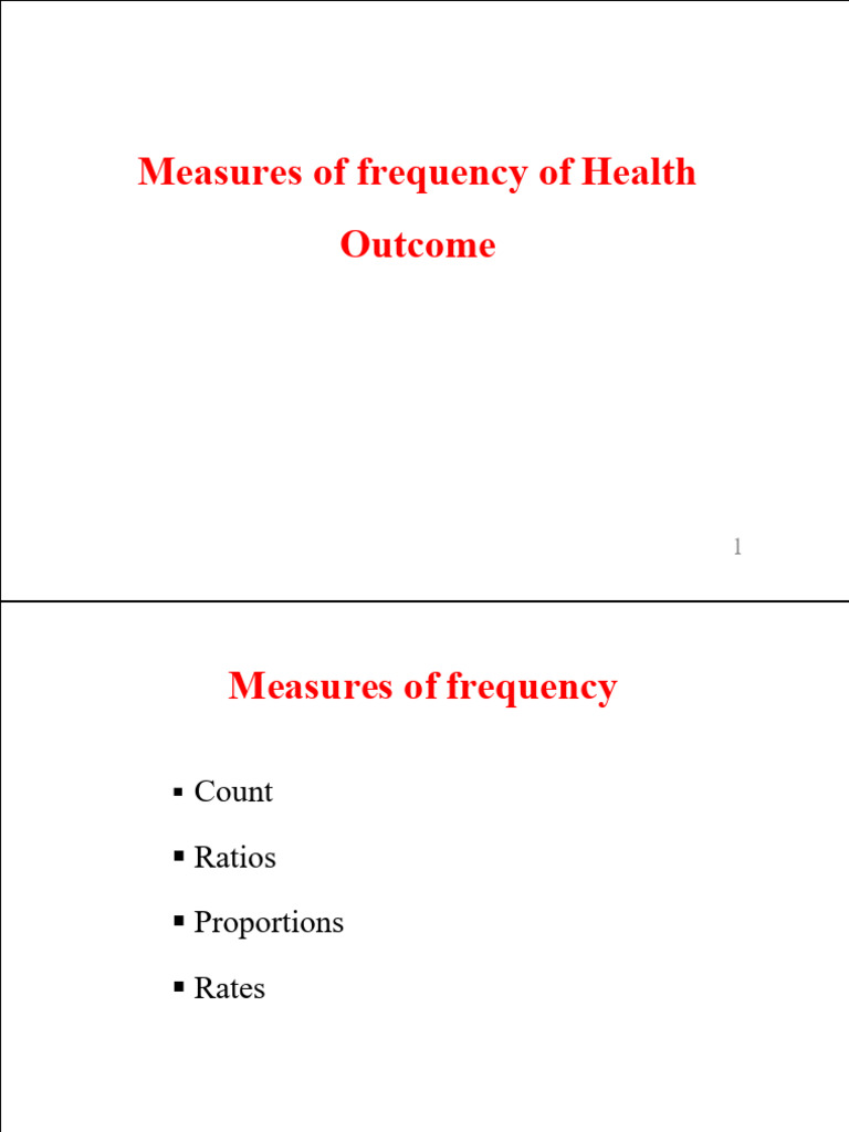3 Measures of Frequency of Health Outcome | PDF | Incidence ...