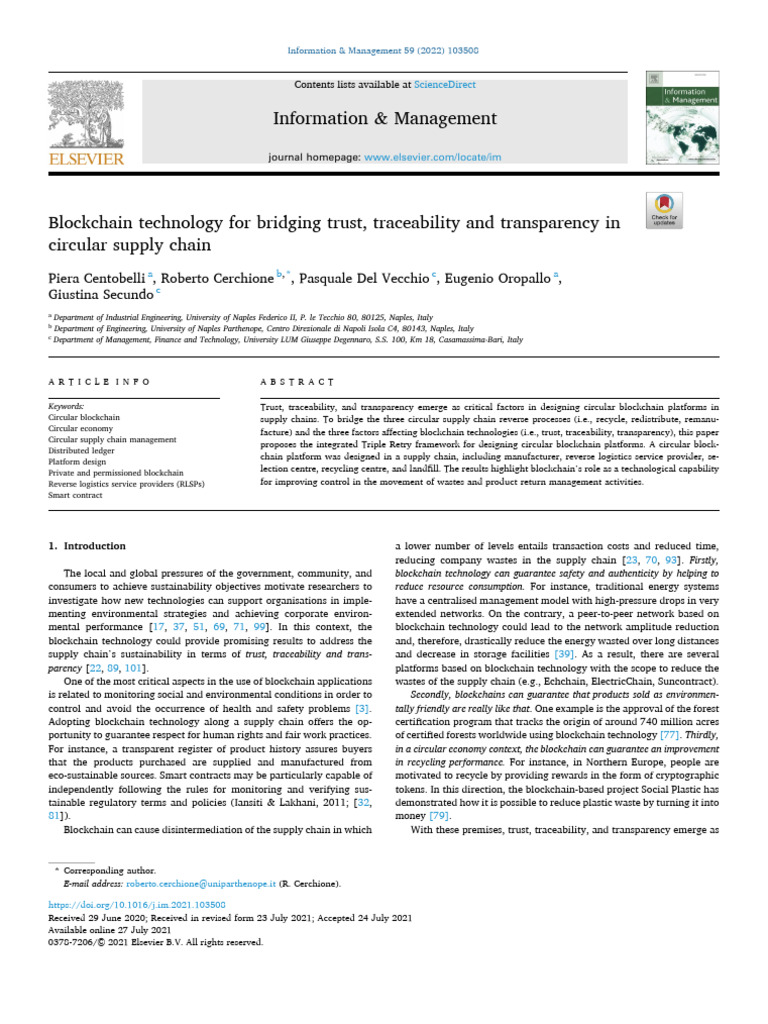 building trust | PDF | Supply Chain | Databases