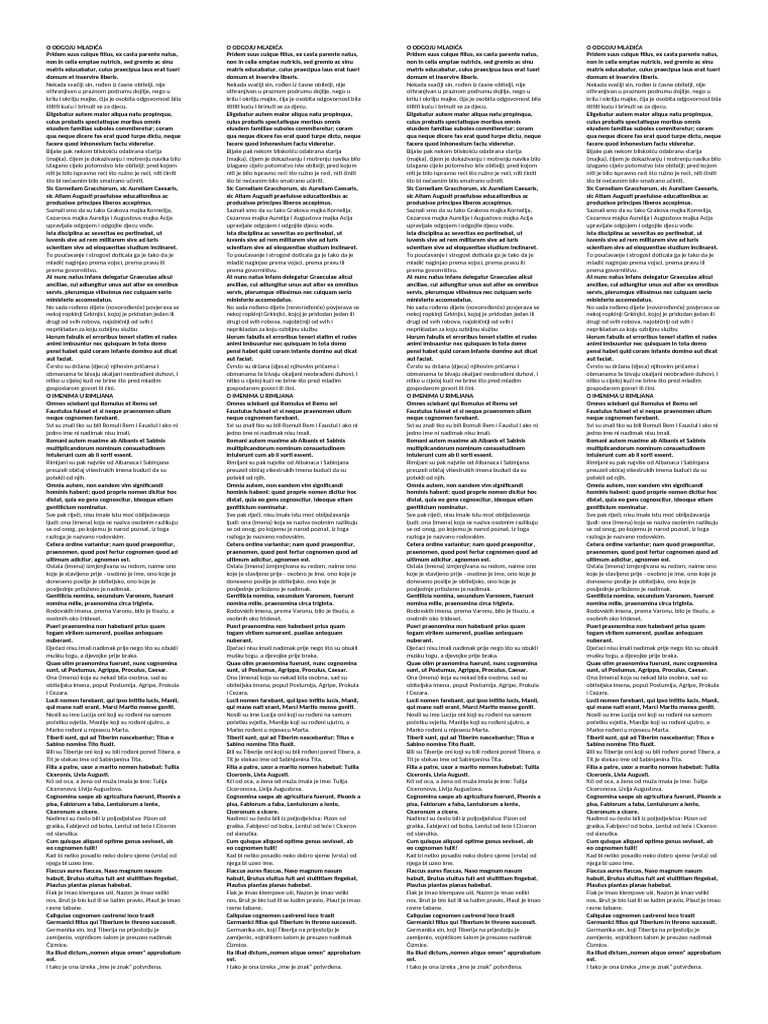 Latinski Prijevod | PDF