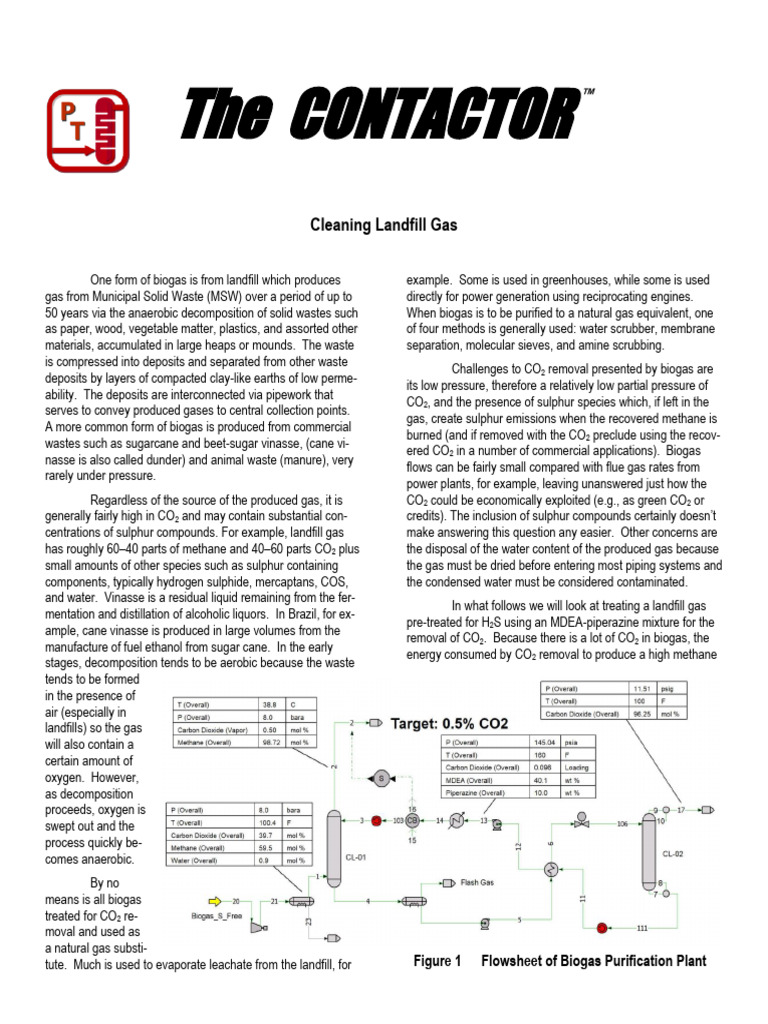 Contactor Vol - 16 No - 04 (Cleaning Landfill Gas) | PDF | Biogas ...