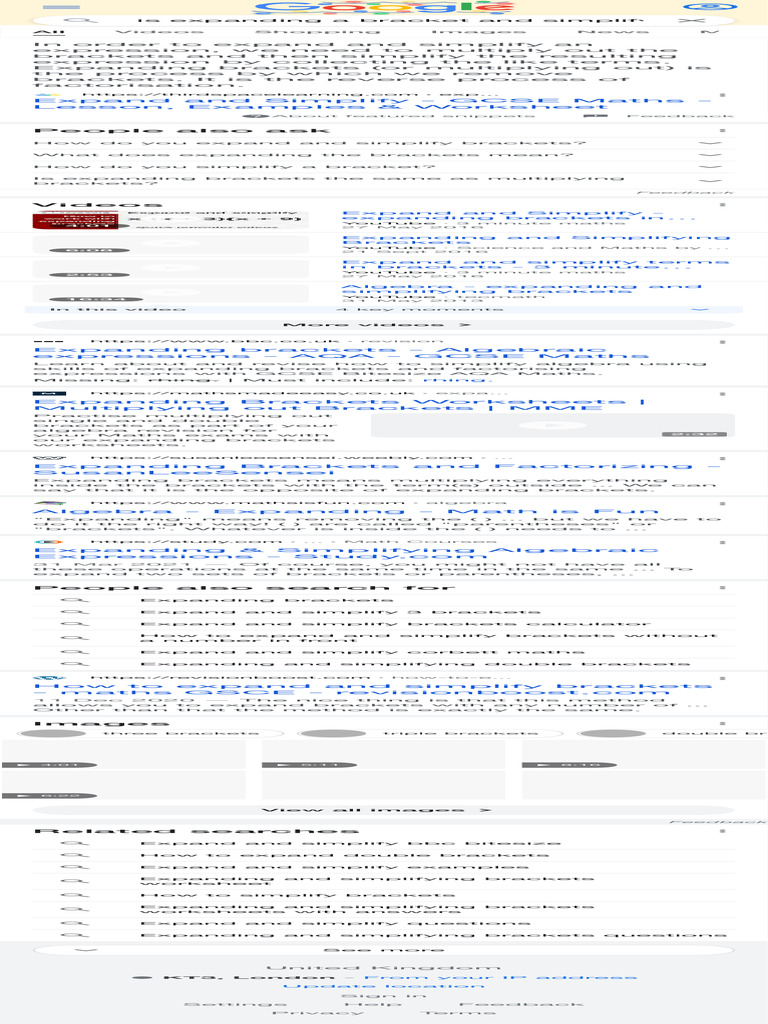 Is Expanding A Bracket And Simplifying A Bracket The Same Rhing