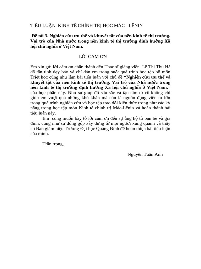 TIỂU LUẬN KTE CHÍNH TRỊ về quan điểm của triết học | PDF