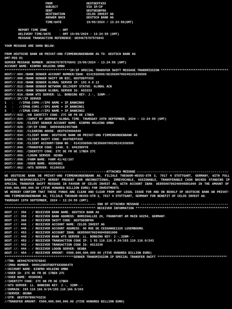 Ipip - Server - 500B - Celos Invest Ag 19092024 | PDF | Computing | Banking