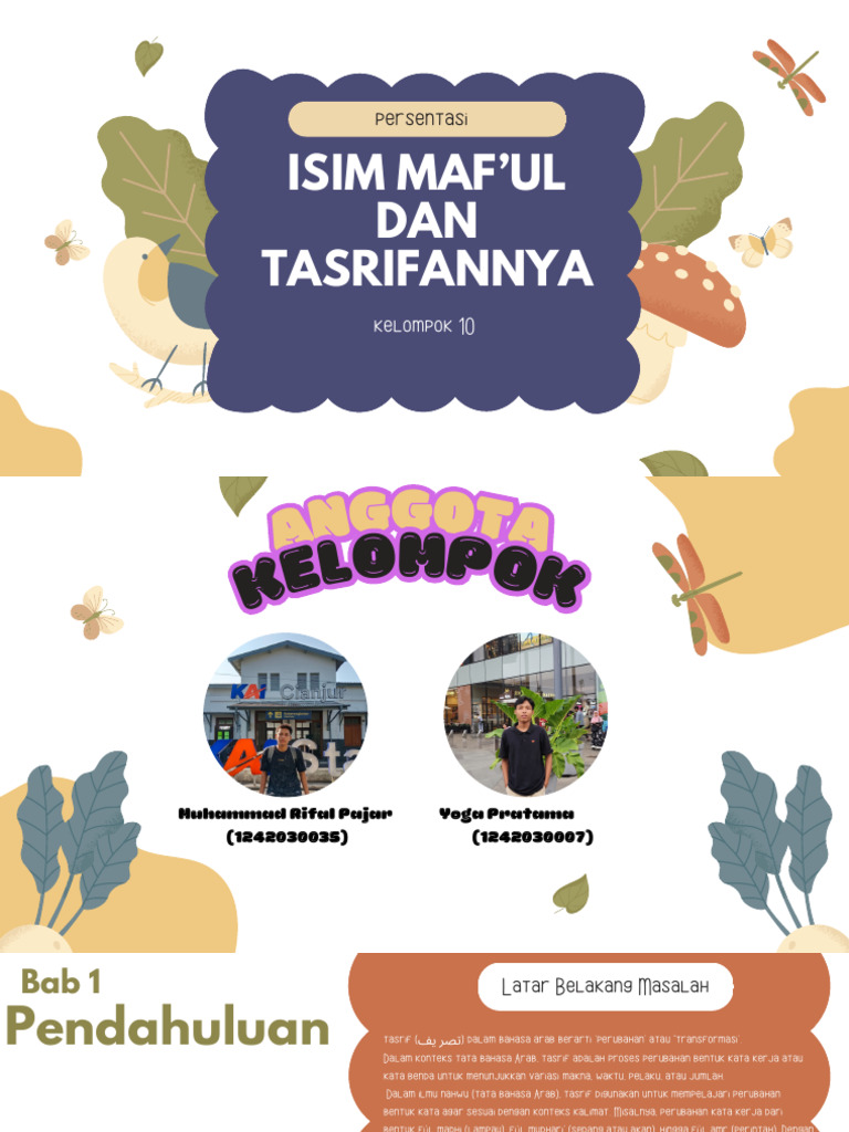 Isim Maf'ul Dan Tasrifannya | PDF