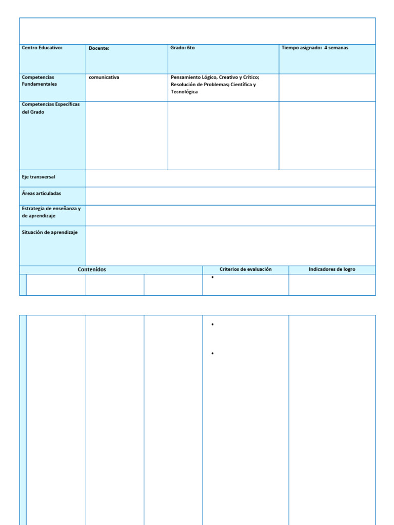 Planificación Por Unidad de Aprendizaje (2) LENGUA ESPAÑOLA | PDF | Evaluación | Aprendizaje