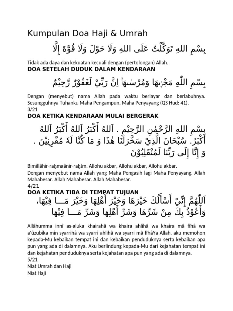 Doa Lengkap Haji dan Umrah | PDF
