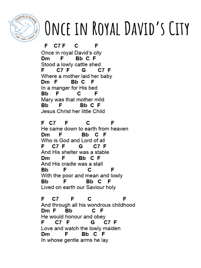 once in royal davids city_chords | PDF