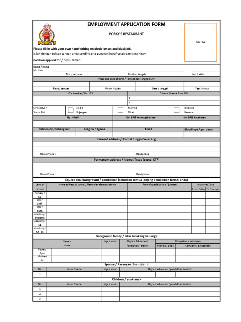 2. Employment Application Form | PDF