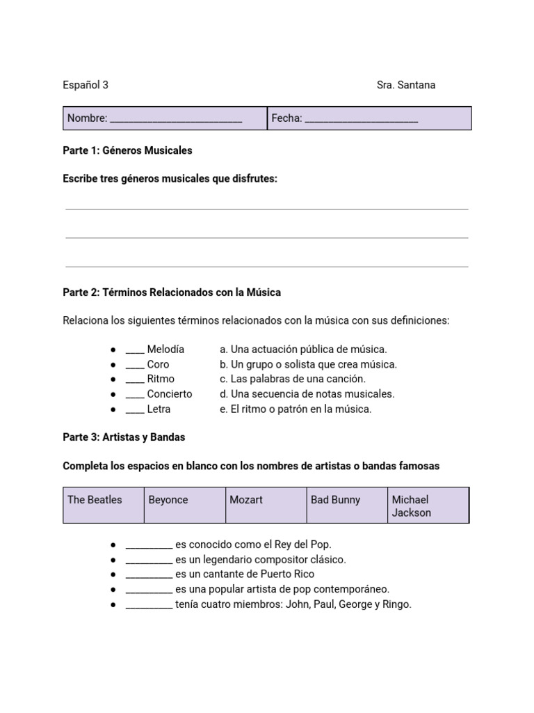 Actividades Interactivas sobre Música | PDF | Las artes escénicas