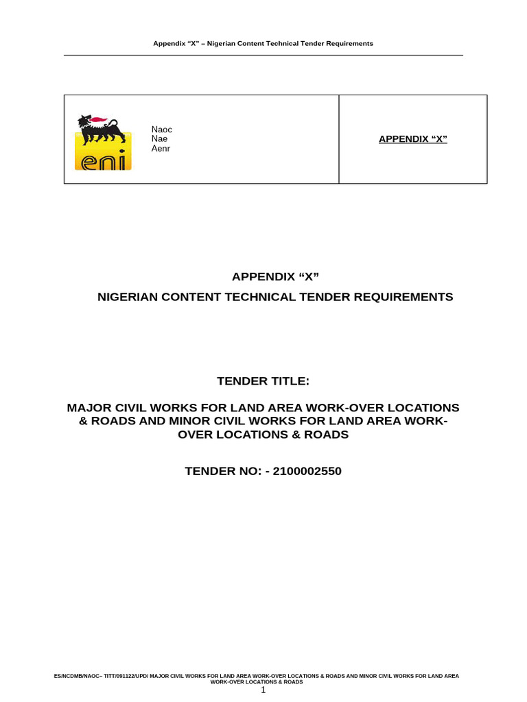 Nigerian Content Tender Requirements Guide | PDF | Nigeria | Civil ...