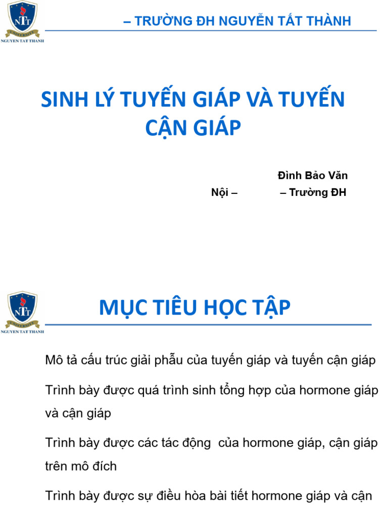 SINH LÝ TUYẾN GIÁP - TUYẾN CẬN GIÁP | PDF