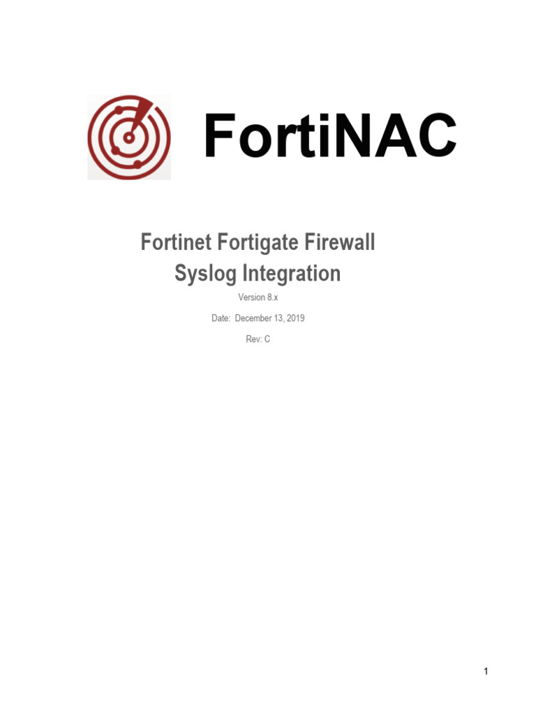 FortiNAC Fortinet Fortigate Syslog Integration | PDF | Comma Separated Values | Command Line ...