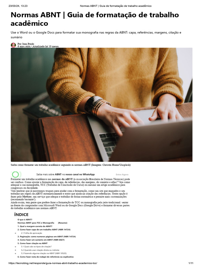 Guia Prático de Formatação ABNT | PDF | Citação | Bibliografia