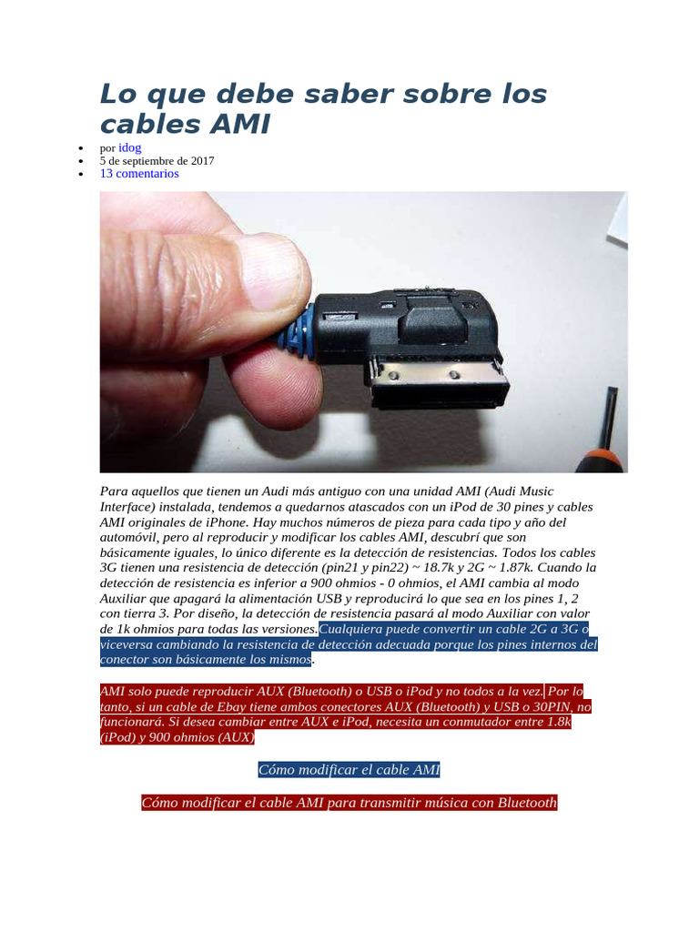 MOD Cable AMI | PDF