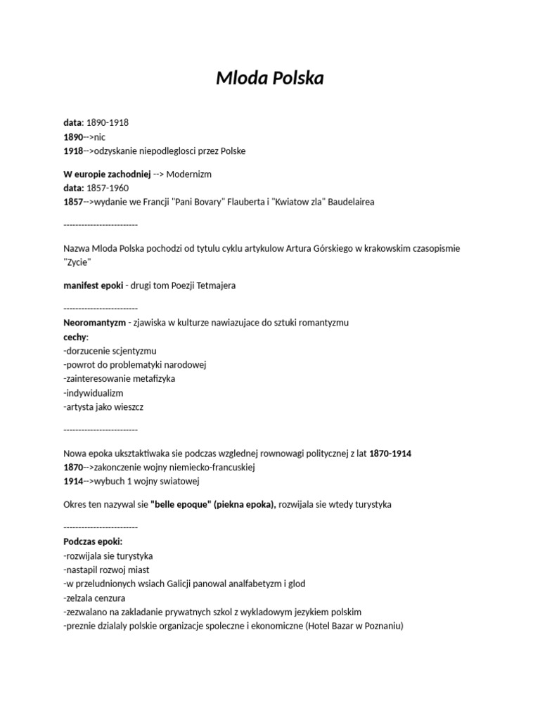 Mloda Polska | PDF