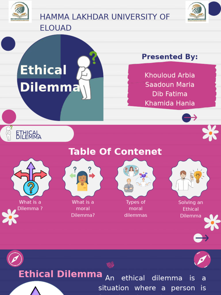 Ethical Dilemma Presentation by Master Students | PDF