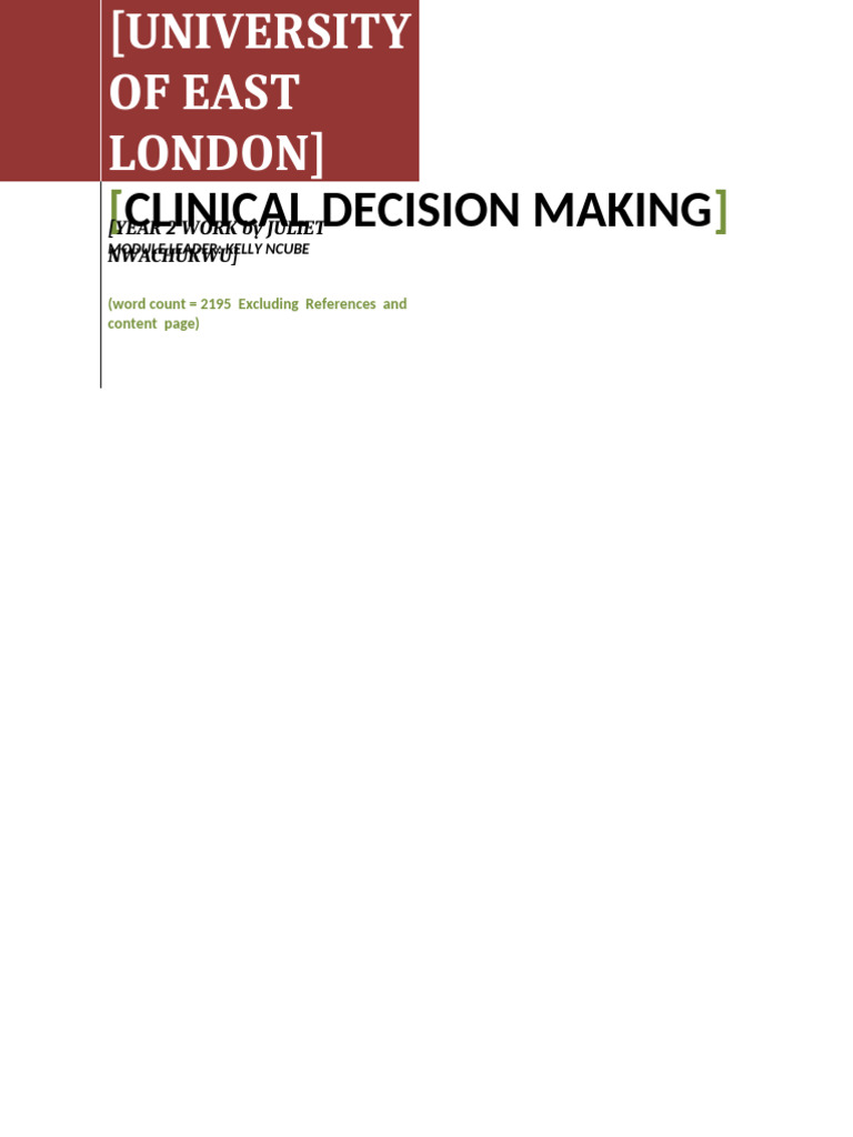 New CDM Assignment-1 | PDF | Asthma | Health Sciences