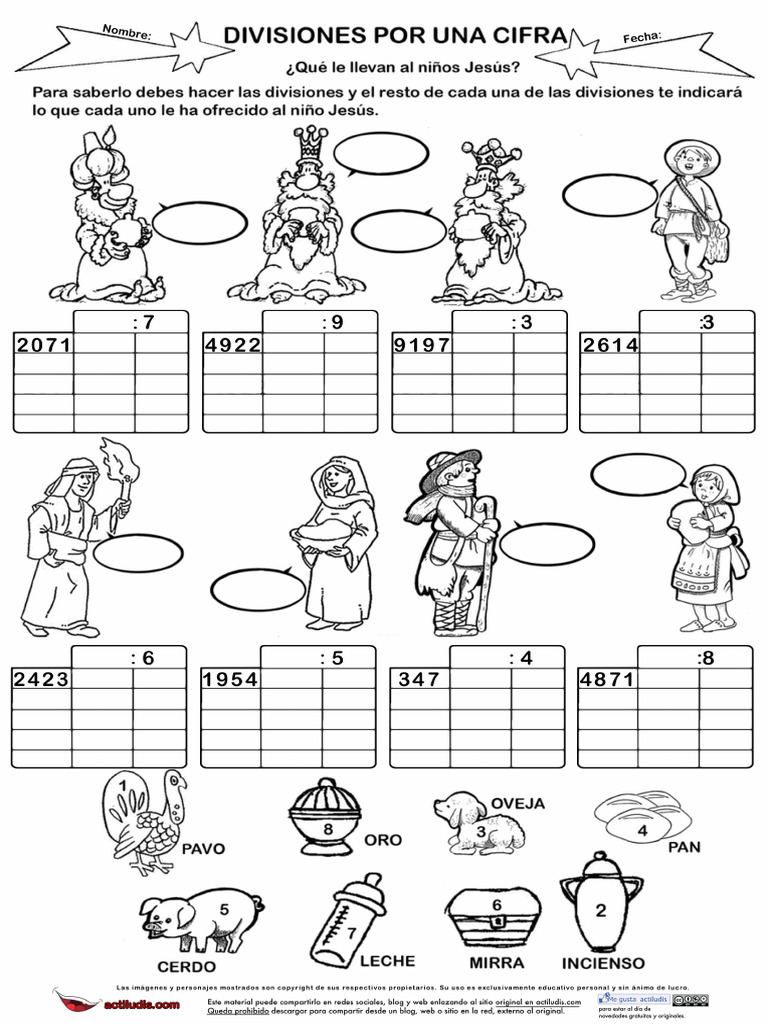 Division Entera 4 Cifras Entre 1 | PDF