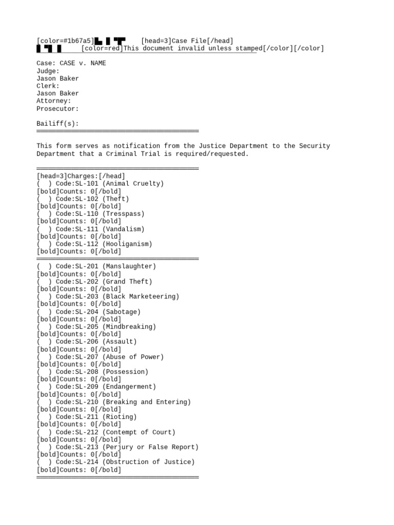 ss14 Casefile Format | PDF | Justice | Crime & Violence