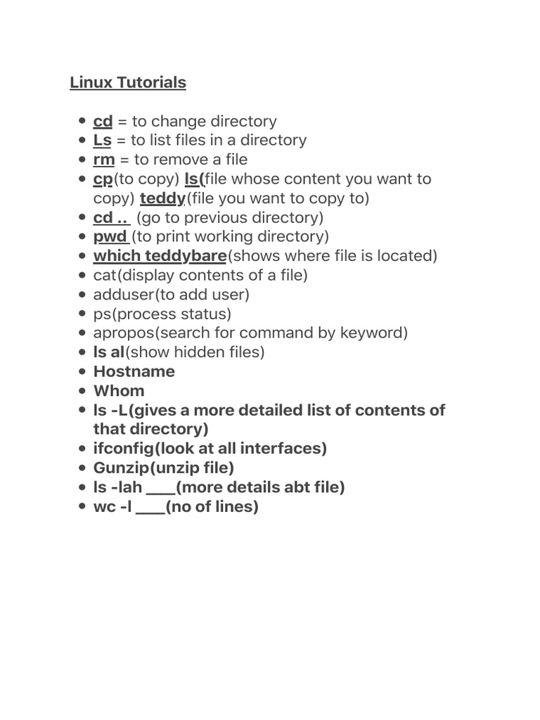 Linux Tutorials | PDF Linux Tutorials | PDF