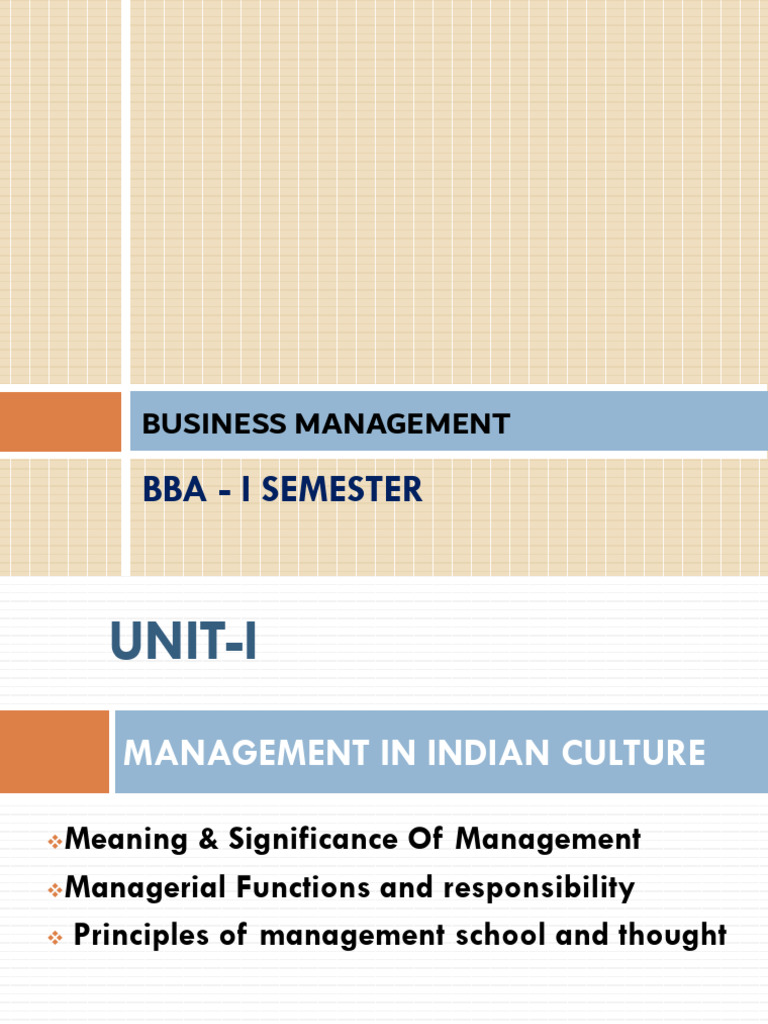 Business Management - BBA I - Unit 1 | PDF | Bureaucracy | System