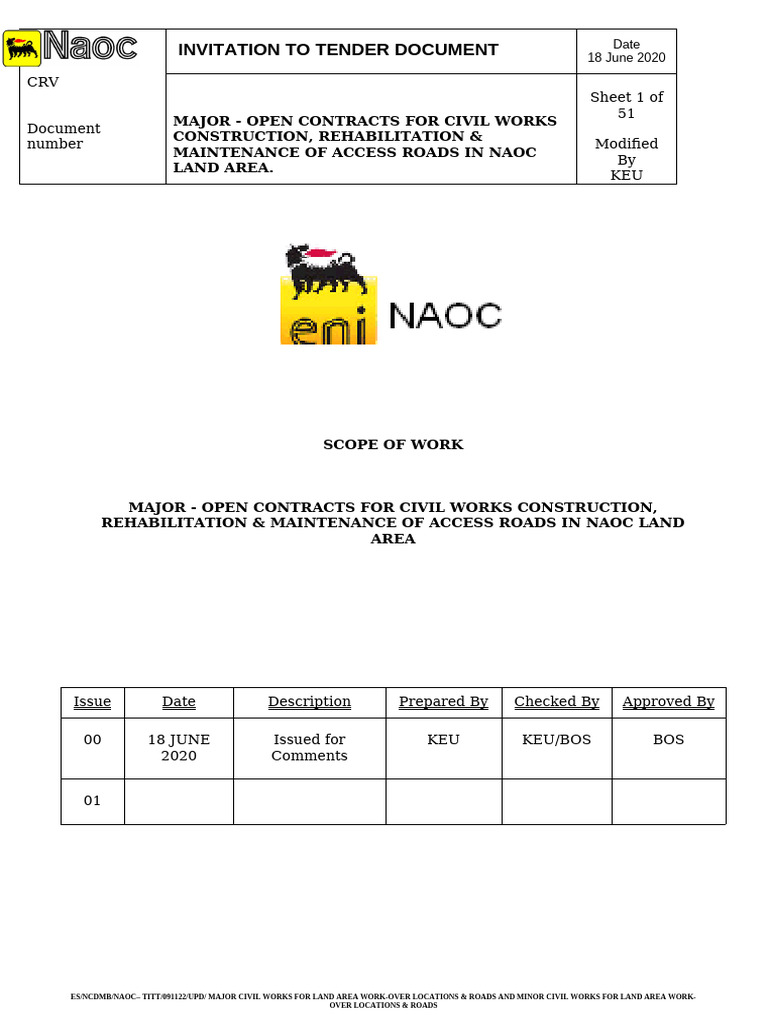 Scope of Work - Appendix D - MAJOR CIVIL WORKS. | PDF | Deep Foundation ...