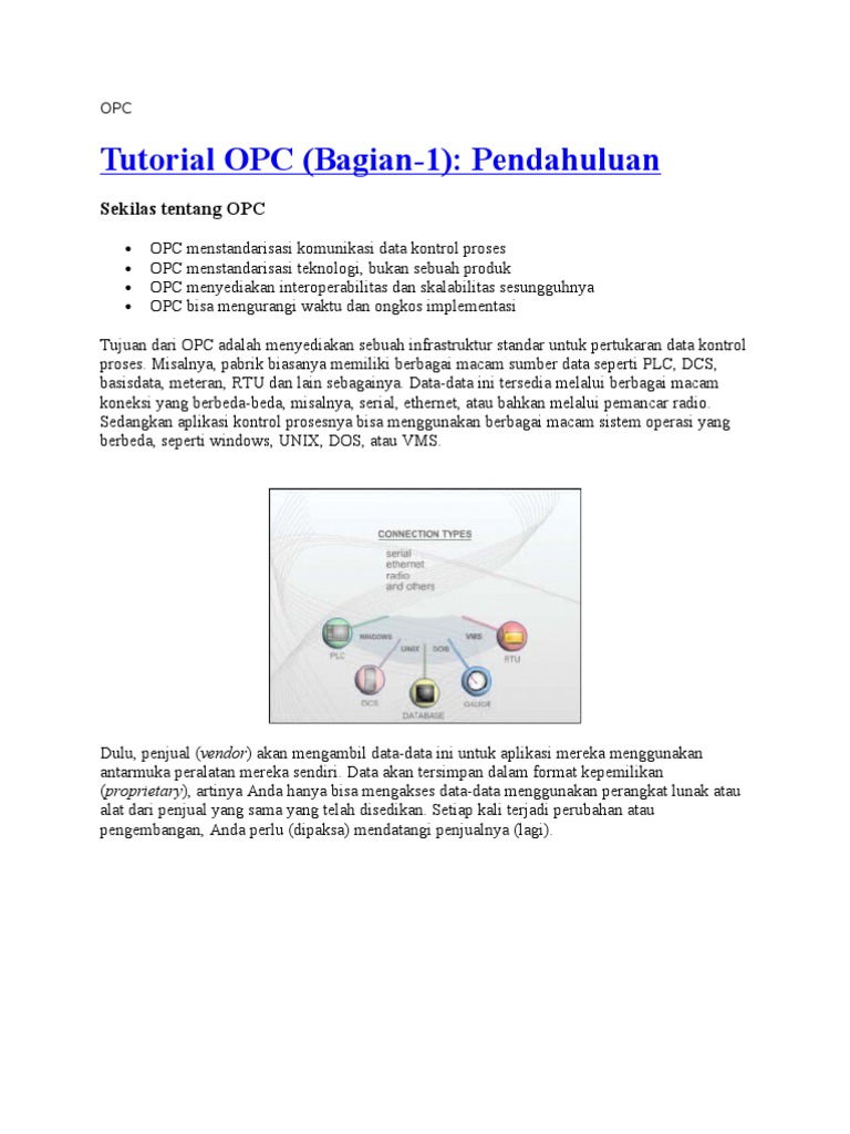 Tutorial OPC (Bagian-1) : Pendahuluan | PDF