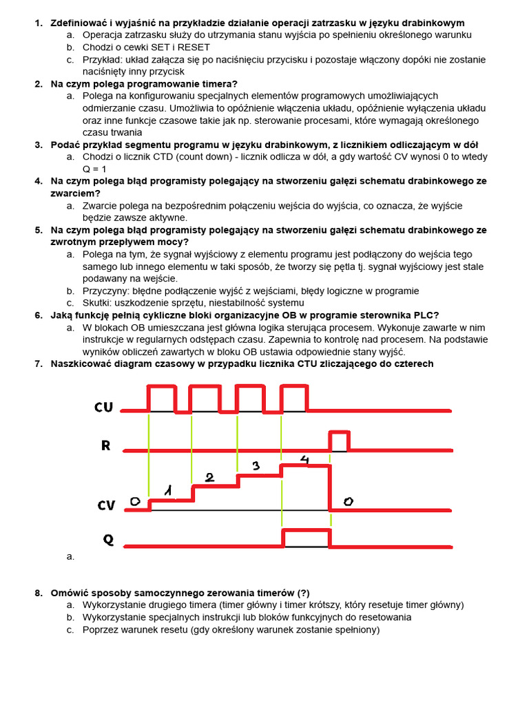 Laboratorium Mechatroniki Uniwersytet Radomski - Pytania Kontrolne | PDF