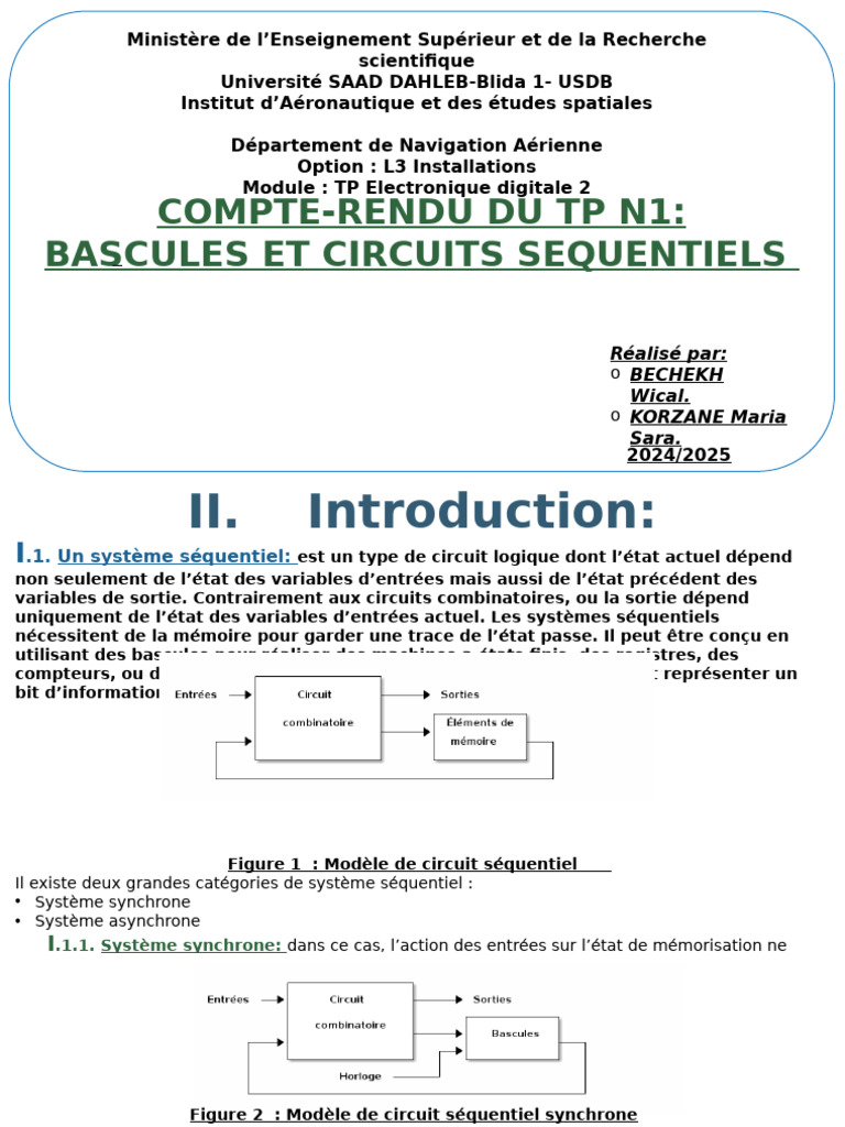Bascule et Circuits Séquentiels en TP | PDF | Électronique numérique | Circuit intégré