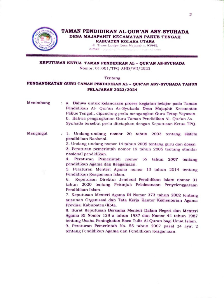 SK MENGAJAR DAN DOKUMENTASI Compressed Compressed Compressed-1 | PDF