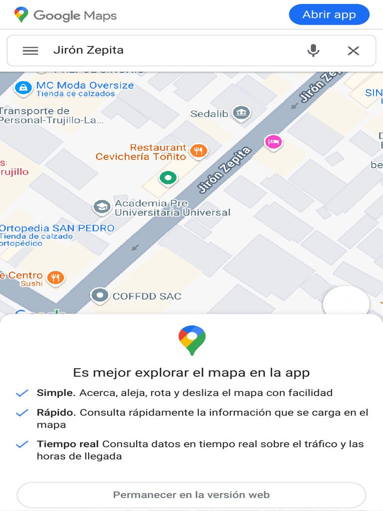 Jirón Zepita - Google Maps | PDF