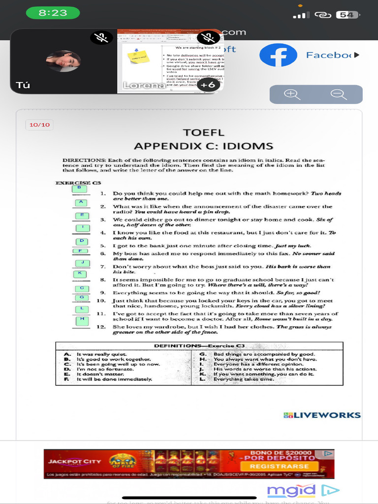 Week 7 Task 2 Appendix C Liveworksheets | PDF
