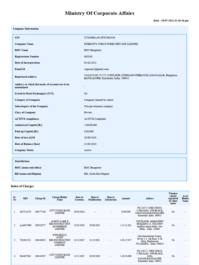 Ministry of Corporate Affairs - MCA Services | PDF | Financial Accounting | Business Economics