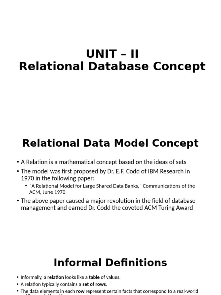 UNIT 3 Extended | PDF | Relational Model | Relational Database