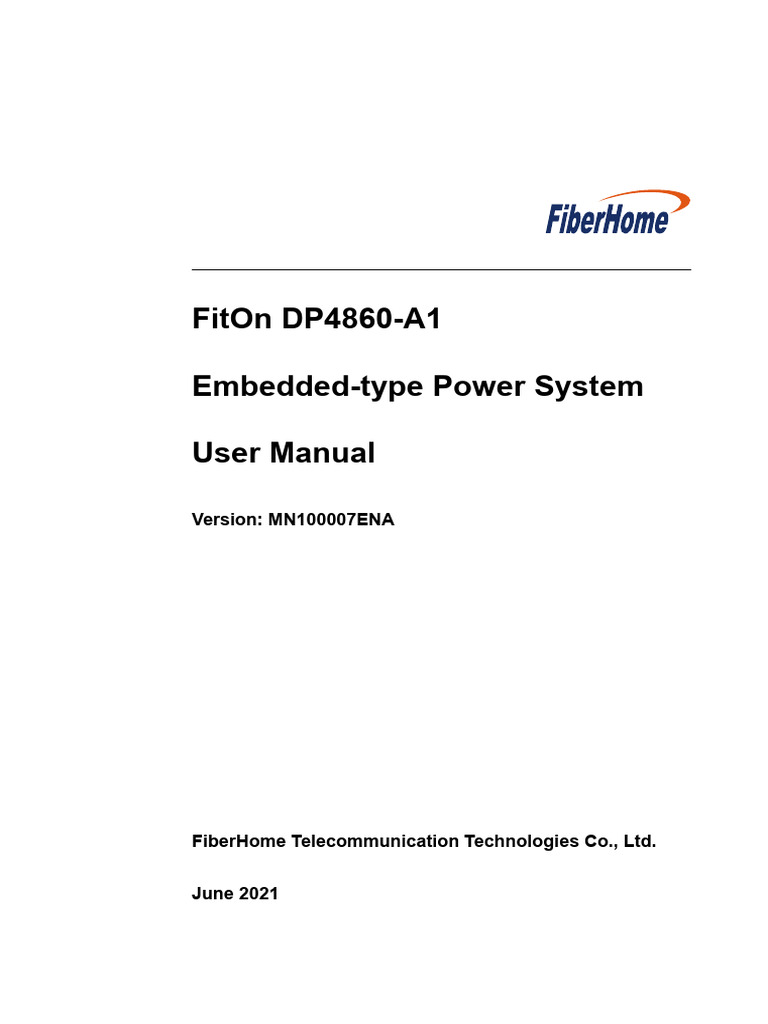 FitOn DP4860-A1 Embedded-Type Power System User Manual | PDF | Rectifier | Power Supply