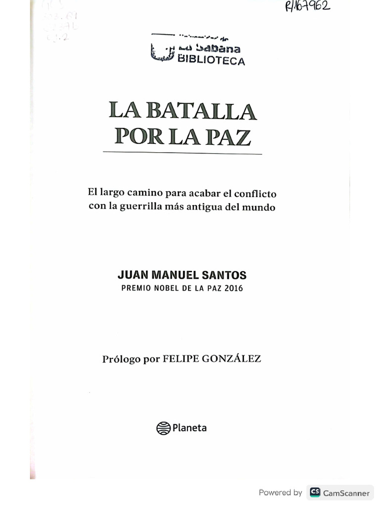 La Batalla Por La Paz (Juan Manuel Santos) 2 | PDF