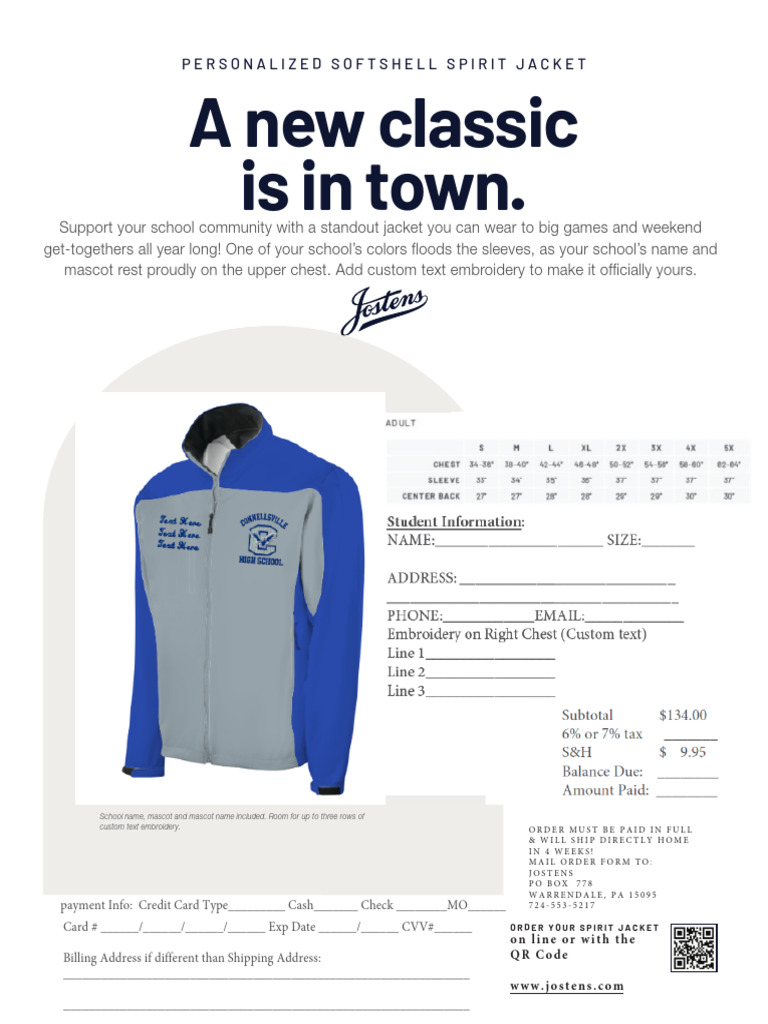 Softshell Jacket Order Form | PDF