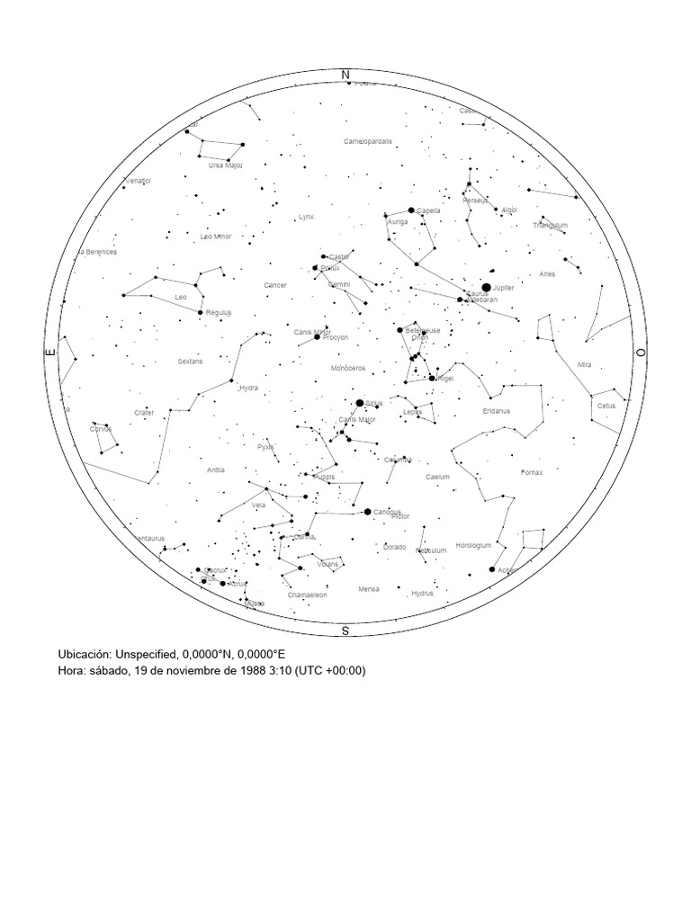 Sky Chart PDF | PDF | Stellar Groupings | Sky Regions