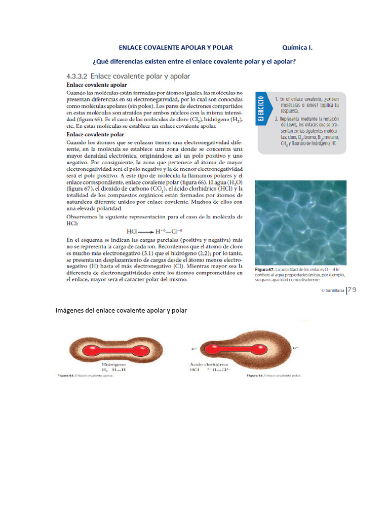 Enlace Covalente Apolar y Polar | PDF