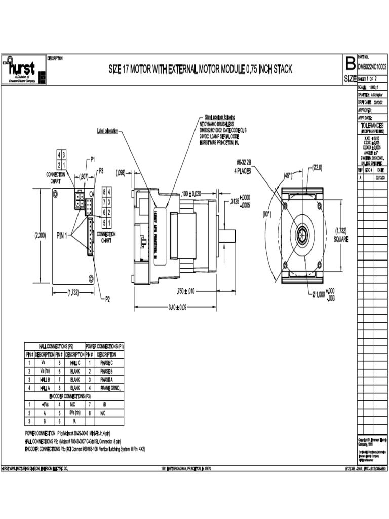 Hurst DMB0224C10002 BLDC Motor DataSheet | PDF | Electric Motor ...